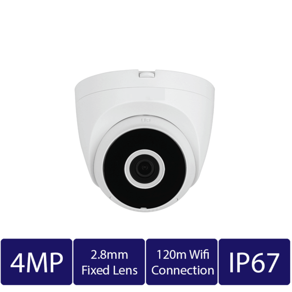 4 MP IR Fixed-focal WiFi Eyeball Network Camera (CAM-IP9114T-STW-28)