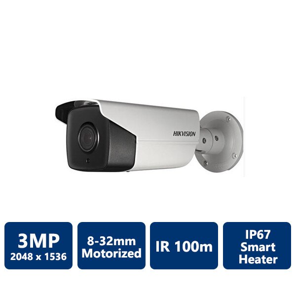 Hikvision 3MP Smart IP Outdoor Bullet Camera, 8-32mm, Heater(DS ...