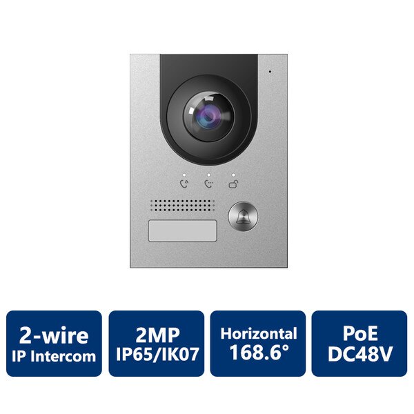 AiBase 2MP 2-wire IP Vandal-resistant Villa Outdoor Station (VDP-DH ...